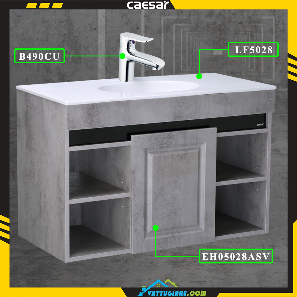 Combo lavabo Caesar LF5028 Tủ lavabo EH05028ASV Vòi lavabo B490CU