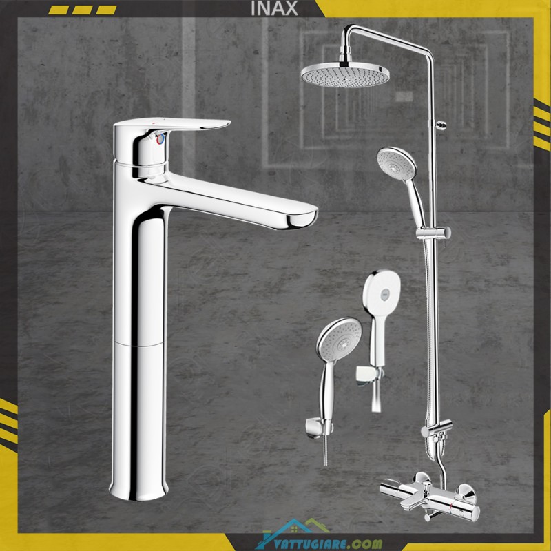Combo khuyến mãi vòi sen inax BFV-3415T-3C Vòi lavabo LFV-1402SH