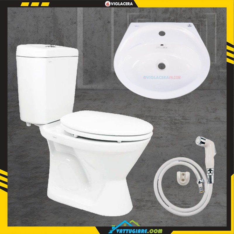 Combo khuyến mãi bồn cầu Viglacera Vi66 gói V01 chính hãng - Vật tư giá rẻ